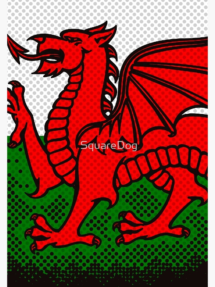 "Welsh Dragon" Poster by SquareDog | Redbubble