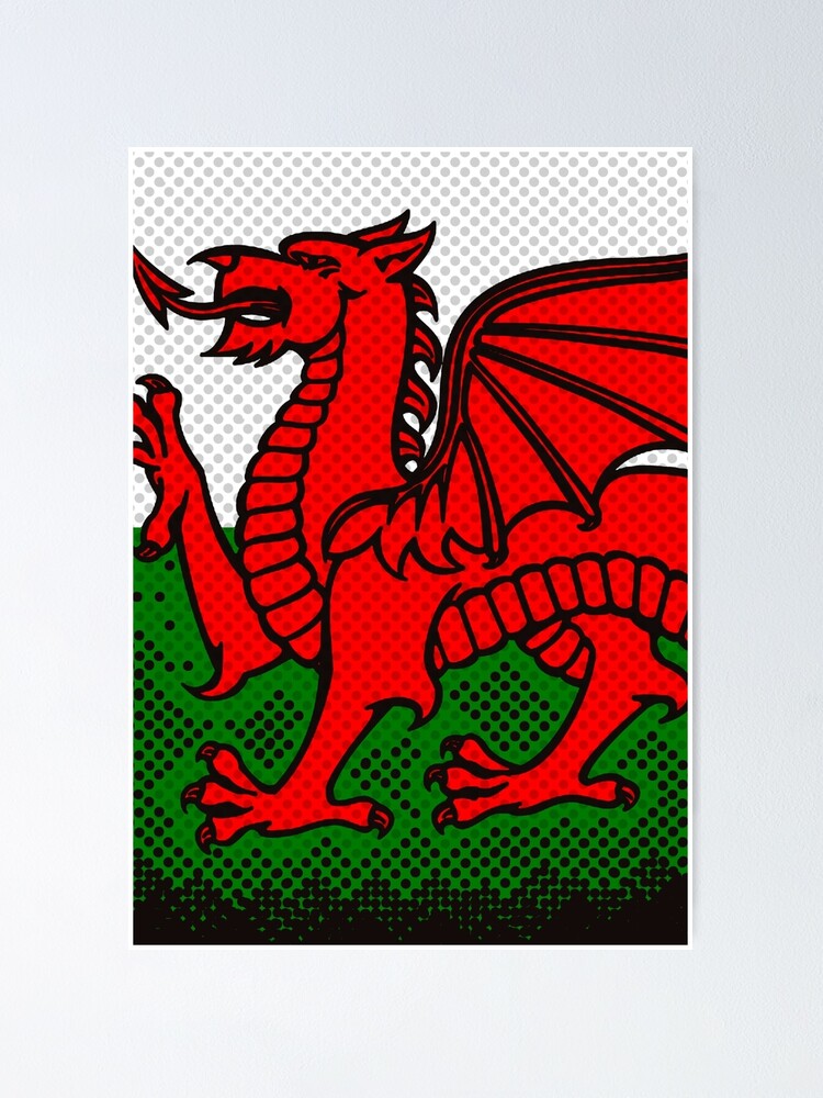 "Welsh Dragon" Poster by SquareDog | Redbubble