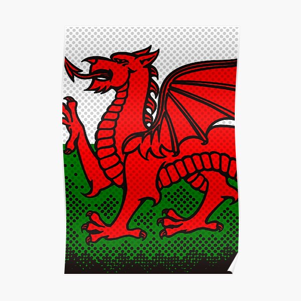 "Welsh Dragon" Poster by SquareDog | Redbubble