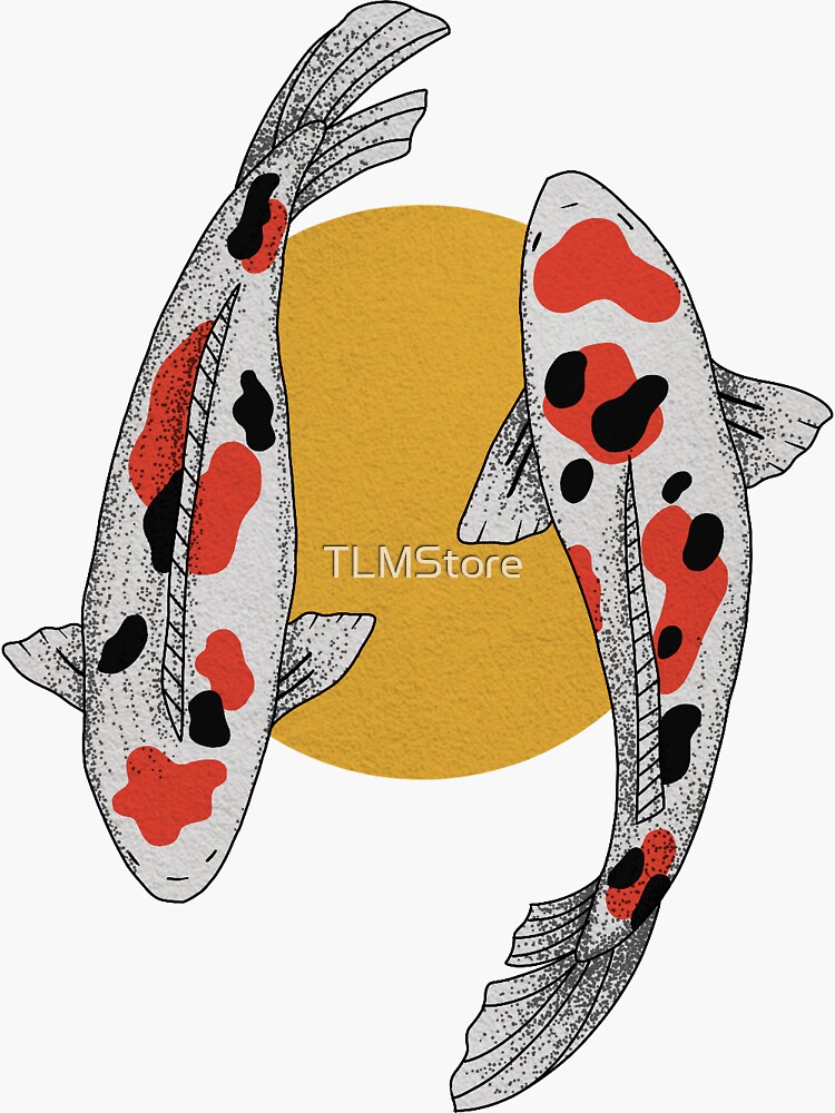 "Two Kois" Sticker by TLMStore | Redbubble