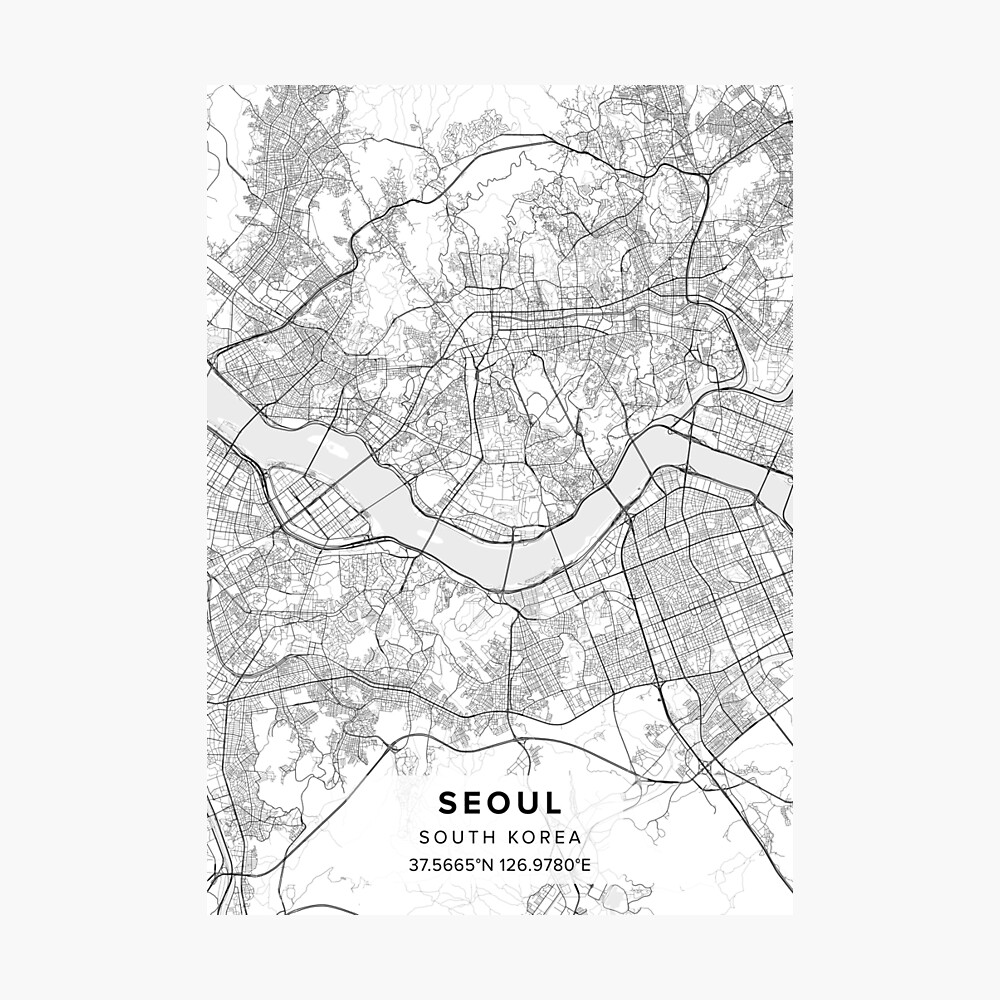 Art & Collectibles Prints BTS Map of the Seoul Art Print Series Digital ...