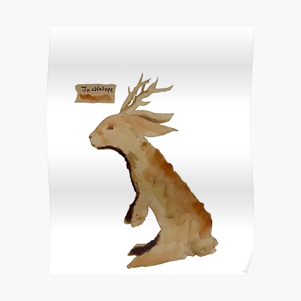 "Watercolor Jackalope" Poster by Consp-Lesbians | Redbubble