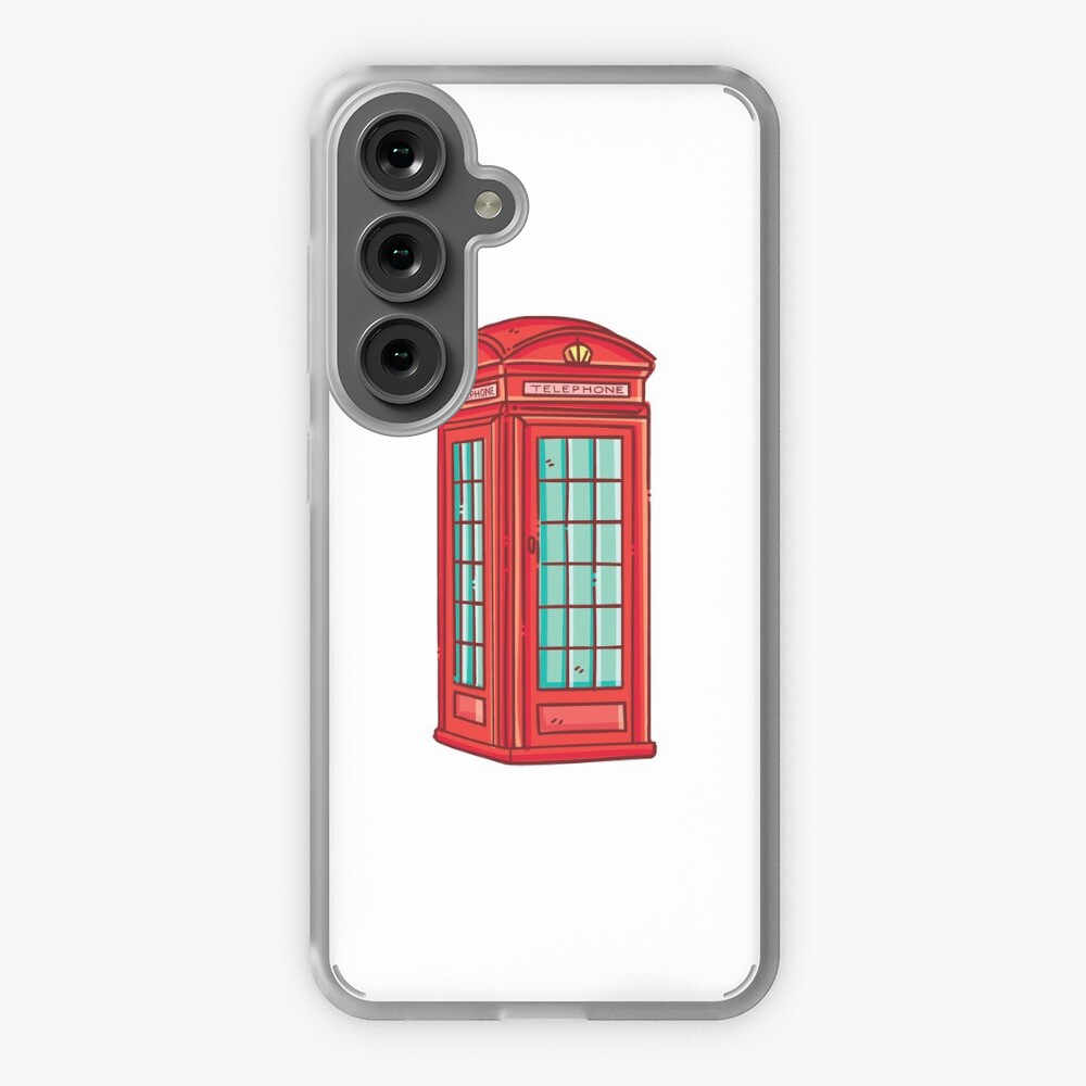 "Red London Themed Telephone Booth" Sticker for Sale by RipDesigns ...