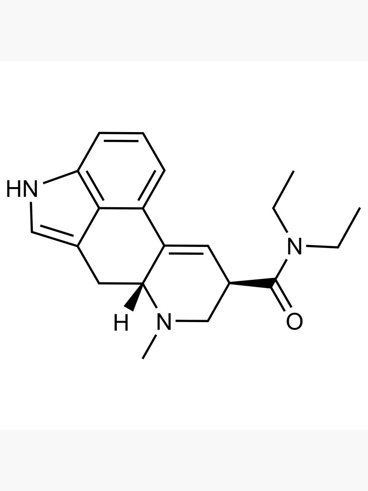 Póster «Fórmula estructural de LSD (dietilamida del ácido lisérgico ...