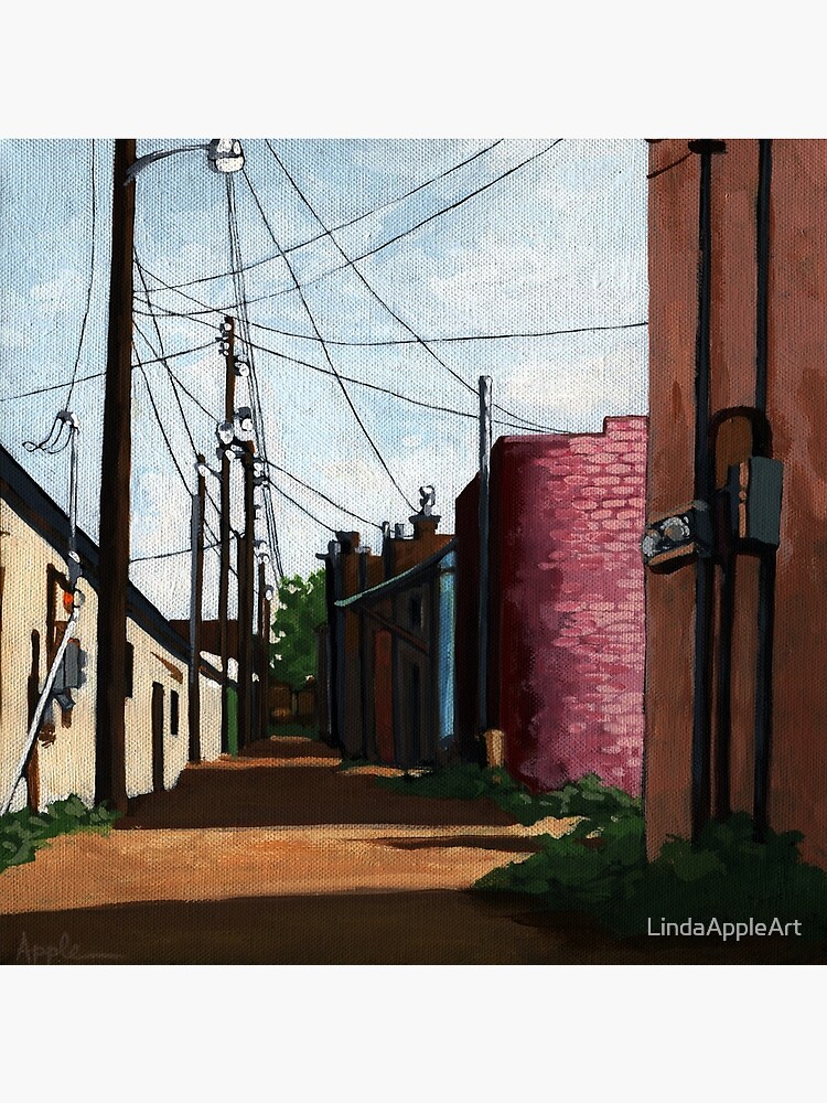 "Back Alley- city street alleyway urban art painting" Photographic ...
