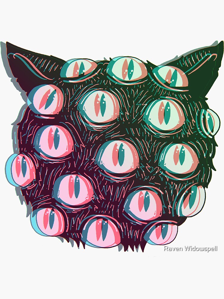 "Alien Monster Cat" Sticker by AnimeLoco | Redbubble