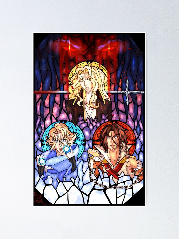 "Castlevania Netflix Series, Trevor, Alucard, and Sypha, Stained Glass ...