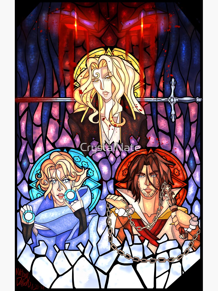 "Castlevania Netflix Series, Trevor, Alucard, and Sypha, Stained Glass ...