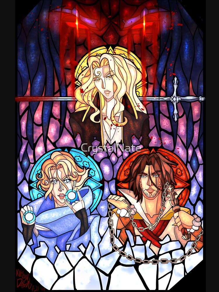 Castlevania Netflix Series, Trevor, Alucard, And Sypha, Stained Glass ...