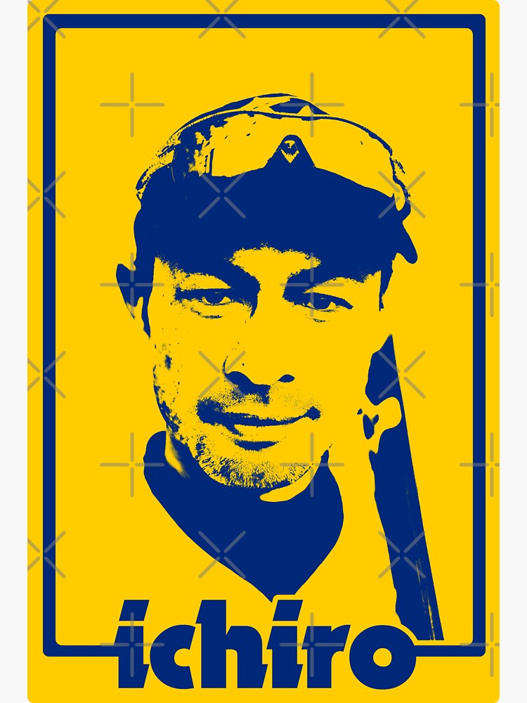 "Ichiro - Retro Colors" Sticker for Sale by fontastic | Redbubble