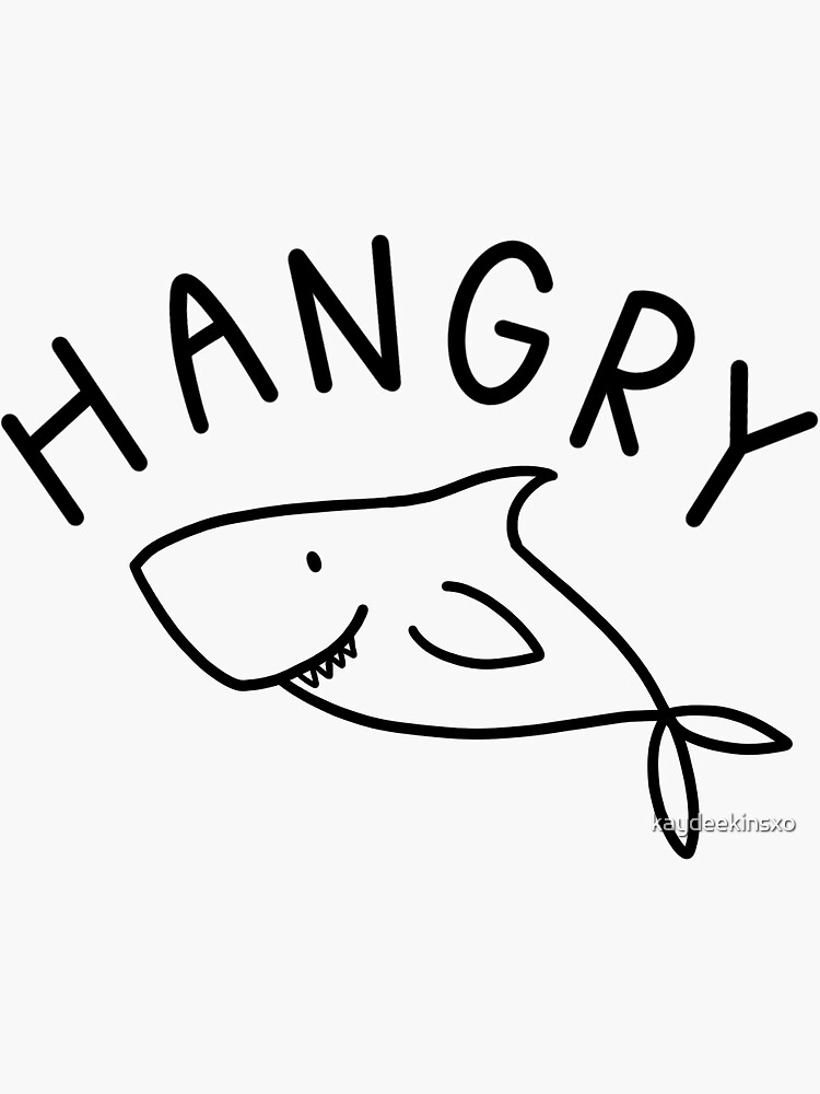 "Hangry" Sticker by kaydeekinsxo | Redbubble