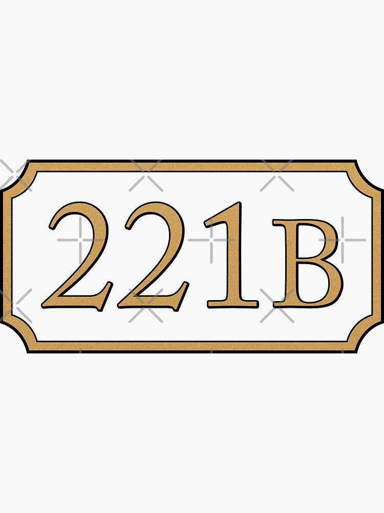 "221B" Sticker for Sale by printpalette | Redbubble