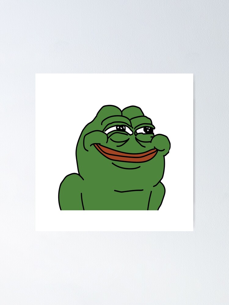 "Smiling Pepe" Poster for Sale by courtneylouix | Redbubble