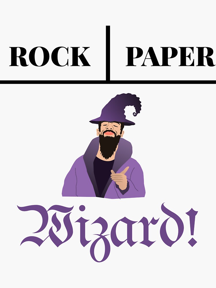 "Rock Paper Wizard funny DnD meme" Sticker for Sale by WillofDe | Redbubble