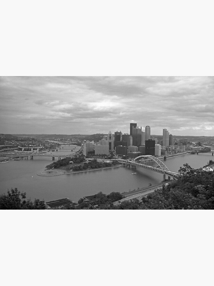 "Pittsburgh - View of the Three Rivers" Canvas Print for Sale by ...