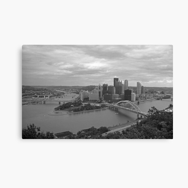"Pittsburgh - View of the Three Rivers" Canvas Print for Sale by ...