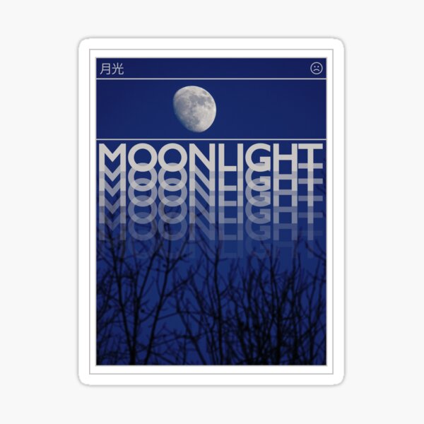 "Moonlight - 月光" Sticker by Cero81 | Redbubble