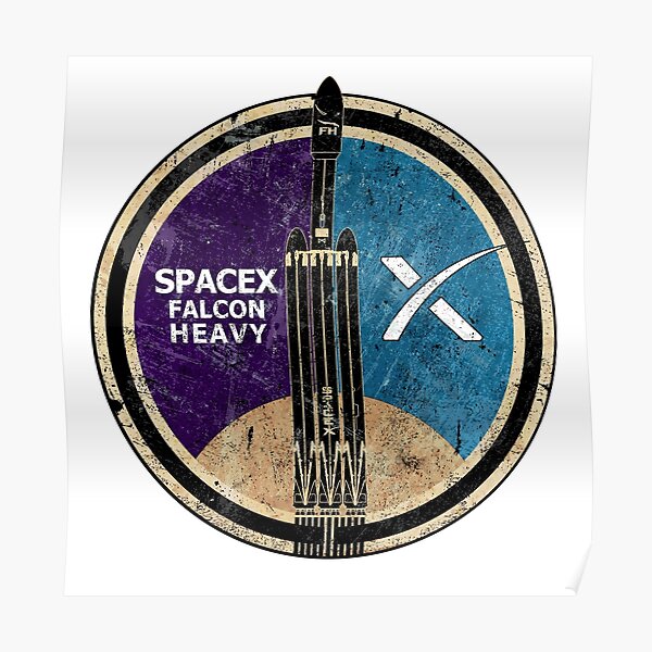 "SpaceX Falcon Heavy" Poster von BGALAXY | Redbubble