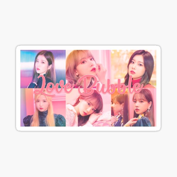 "Faces W IZ * ONE - IZ ONE Love Bubble" Sticker by PepGuardi | Redbubble