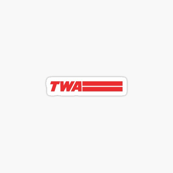 "TWA Airlines - Vintage Logo" Sticker for Sale by epitomegirl | Redbubble