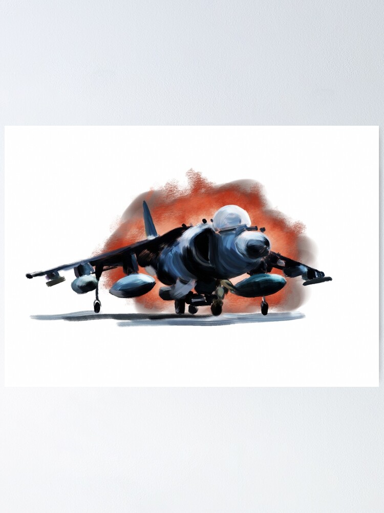 "Harrier Jump Jet Power and Force" Poster for Sale by PatMcDonald ...