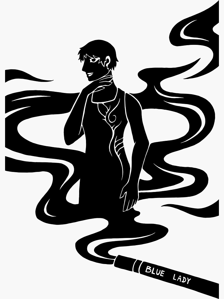 "SCP-013 - Blue Lady Cigarettes" Sticker by GillyTheGhillie | Redbubble