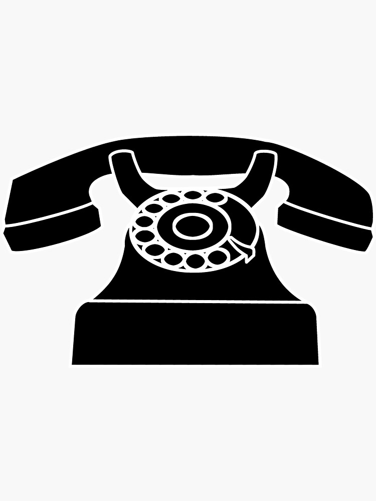 "Retro Telephone" Sticker for Sale by crizzinho | Redbubble