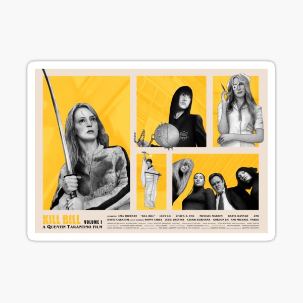"Kill Bill Vol. 1 Movie Poster Design" Sticker by KH-Designs | Redbubble