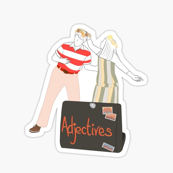 "Unpack Your Adjectives!" Sticker for Sale by Monkeydoodle5 | Redbubble
