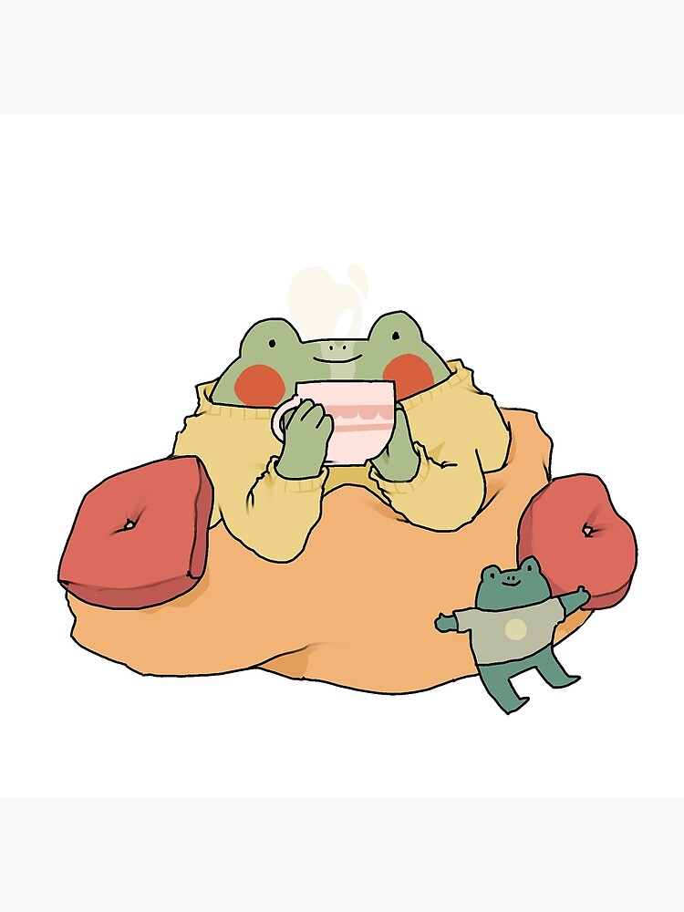 "Cozy frog!" Poster for Sale by peachy-doodle | Redbubble