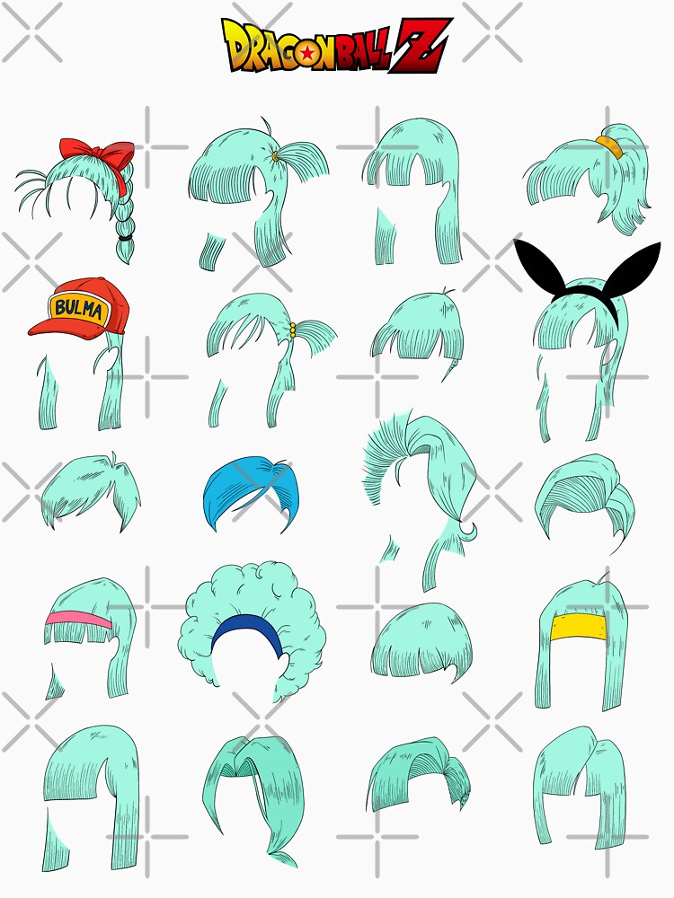 "Bulma's hairstyles" T-shirt by Vallkaiser | Redbubble