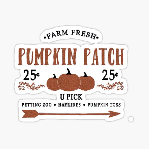 "Pumpkin patch " Sticker for Sale by Gingerschnapps | Redbubble
