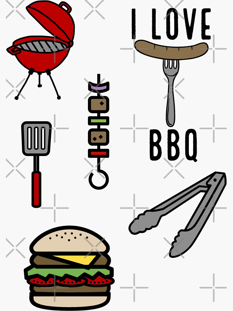 "BBQ Sticker Pack" Sticker by tristahx | Redbubble