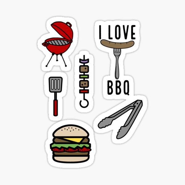 "BBQ Sticker Pack" Sticker by tristahx | Redbubble