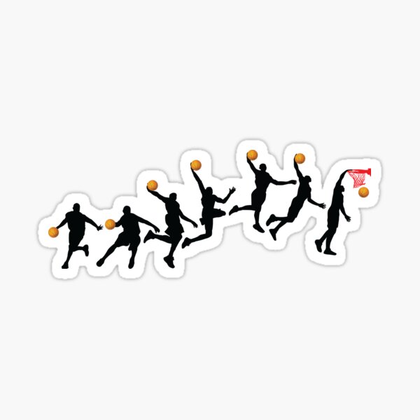 "Slam Dunk Basketball Sequence" Sticker for Sale by Waves | Redbubble