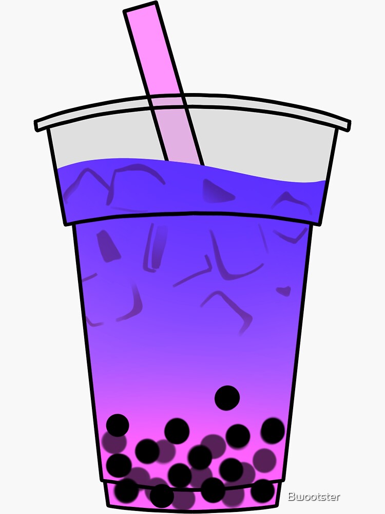 "Pink Sunset Boba" Sticker for Sale by Bwootster | Redbubble