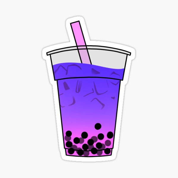 "Pink Sunset Boba" Sticker for Sale by Bwootster | Redbubble