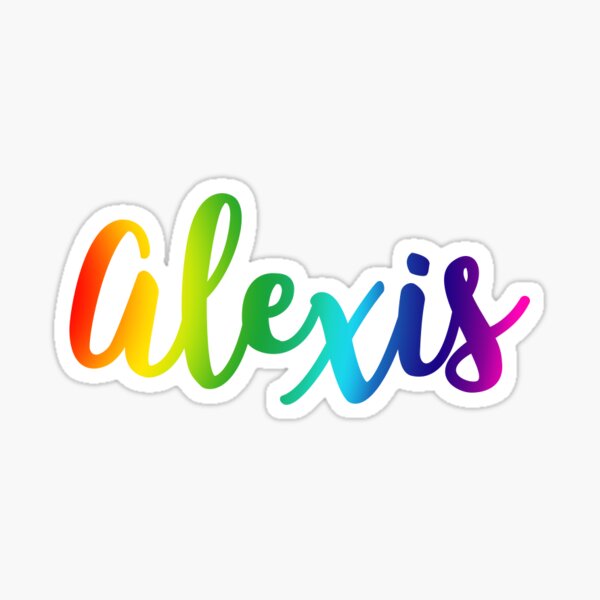 "Alexis Rainbow Name Sticker" Sticker for Sale by FloridaFunshine ...