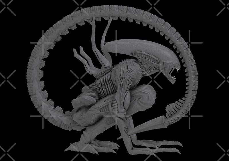 "Alien Curled Up" by Mythos57 | Redbubble