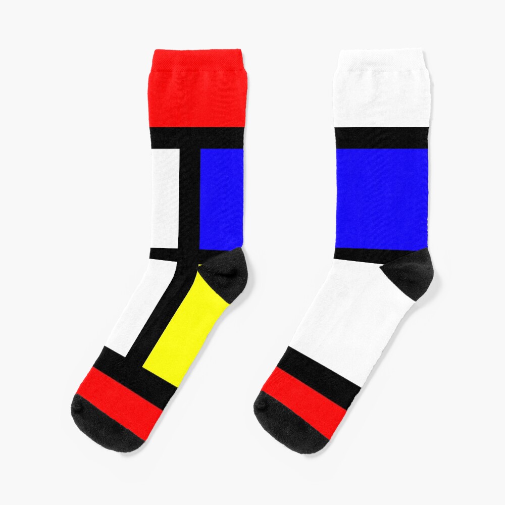"Mondrian Socks" Socks for Sale by stickersandtees | Redbubble