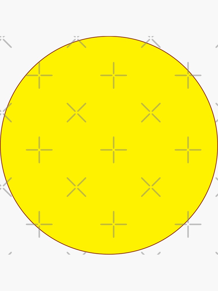 "Yellow sun circle on black background" Sticker for Sale by plumpjose ...