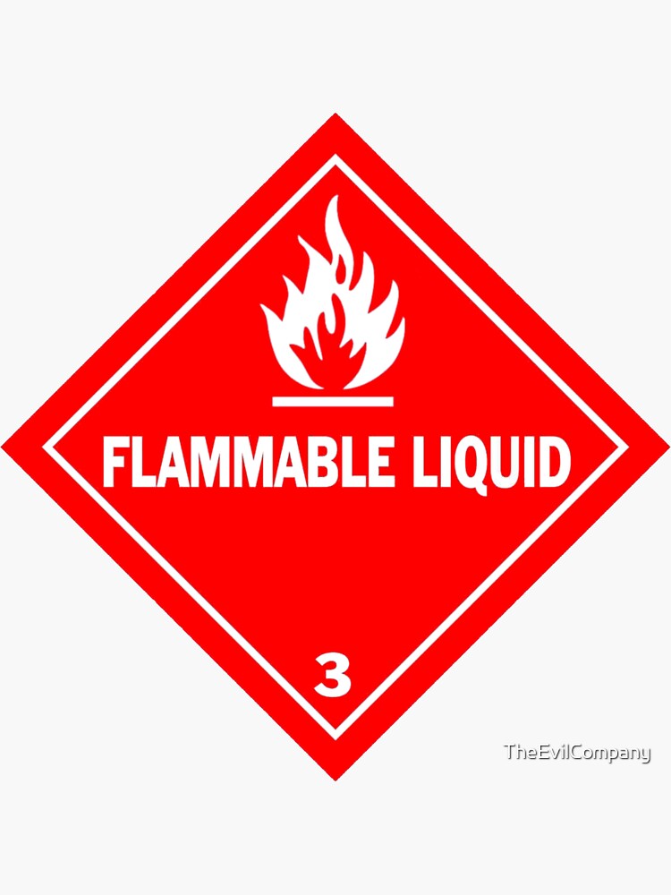 "Flammable Liquid Hazard Diamond" Sticker for Sale by TheEvilCompany ...