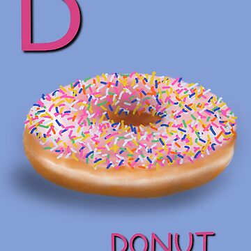 "D is for Donut" Sticker for Sale by tamelyn | Redbubble