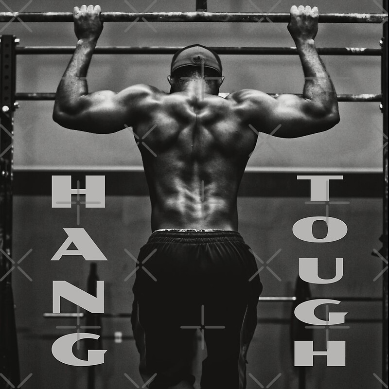 "Hang Tough Muscle Man Workout Gym" by mwagie | Redbubble