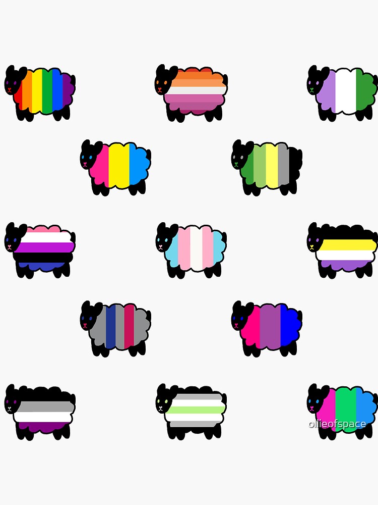 "pride sheep" Sticker for Sale by ollieofspace | Redbubble