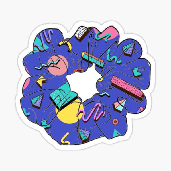 "retro scrunchie" Sticker by allyplewniak | Redbubble