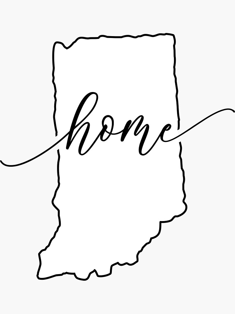 "Indiana Home" Sticker for Sale by randrgiftshop | Redbubble