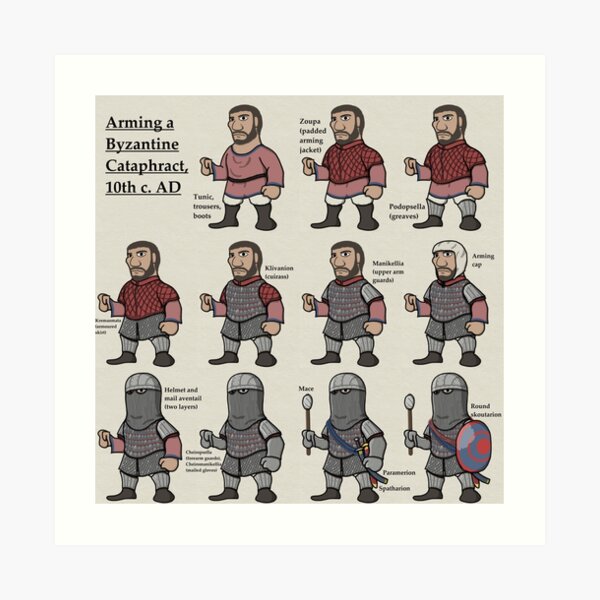 "Arming a Byzantine Cataphract" Art Print for Sale by foojer | Redbubble
