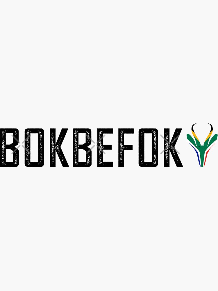 "Bokbefok Rugby South Africa" Sticker for Sale by d247 | Redbubble