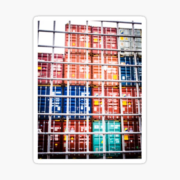 "Shipping Containers Stacked" Sticker for Sale by urbanfragments ...